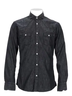 Brian Dales Classic Cotton Button-up Shirt - Charcoal