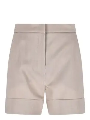 Max Mara High-waisted Tailored Shorts - Beige