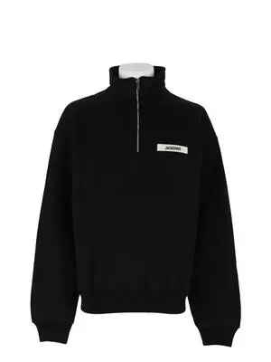 Jacquemus 100% Cotton Turtleneck Sweatshirt Size - Black