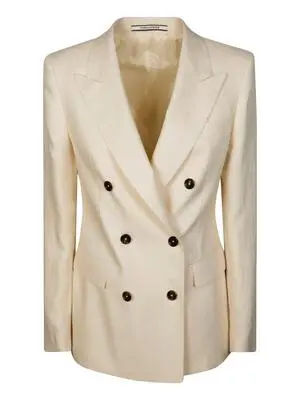 Tagliatore Parigi Double-breasted Linen Jacket - Beige