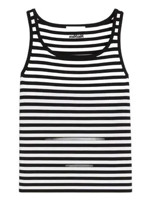 Max Mara Striped Tank Top - Black