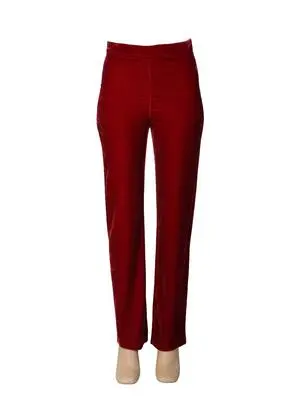 Moschino BOUTIQUE MOSCHINO Velvet High-Waisted Trousers Red