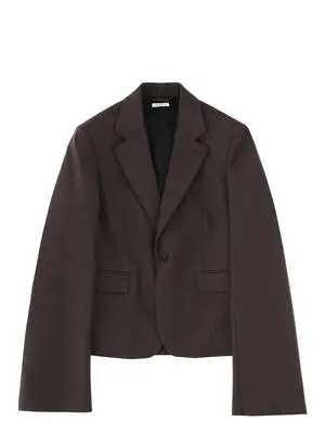 JW Anderson Cropped Wool Trench Jacket - Brown