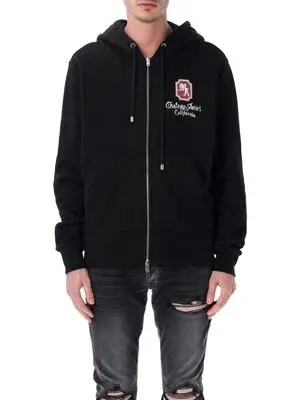 Amiri Relaxed Fit Double-zip Hoodie - Black