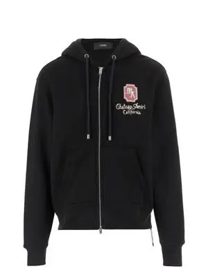 Amiri Zip Hoodie With Graphic Detail - Black