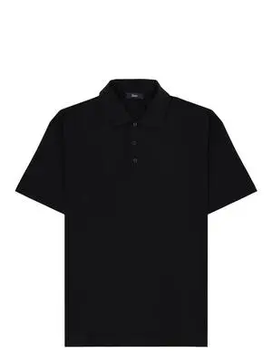Herno Herno Cotton Blend Short-Sleeve Polo Shirt Black