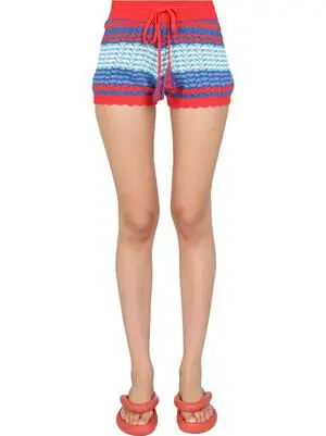 GALLO Striped Knit Shorts - Multicolour