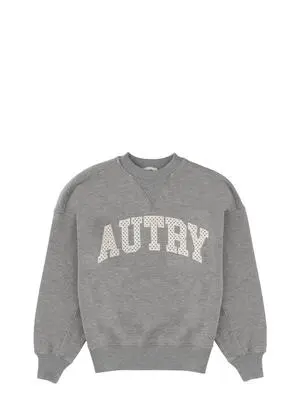 AUTRY Crewneck Sweatshirt With Graphic Detail - Grey