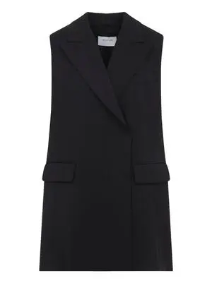 Sportmax Sleeveless Blazer With Notched Lapel - Black
