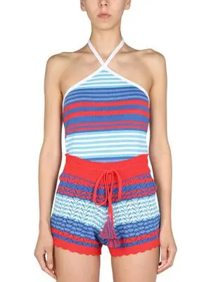 GALLO Striped Halter Neck Top - Multicolour