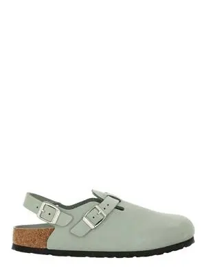BIRKENSTOCK Narrow Fit Leather Buckled Sandals - Grey