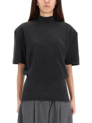 Jacquemus JACQUEMUS Wool-Cashmere Mock Neck Sweater Grey