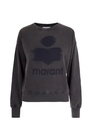 MARANT ETOILE Graphic Crewneck Sweatshirt - Anthracite