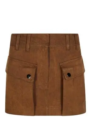 Andamane Pocket-detail Mini Skirt - Marrone