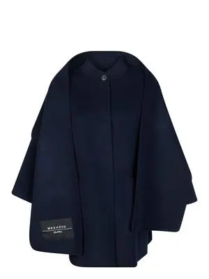 Max Mara Double Wool Coat - Blu