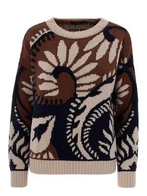 Max Mara P26" Patterned Knit Sweater - Cuoio