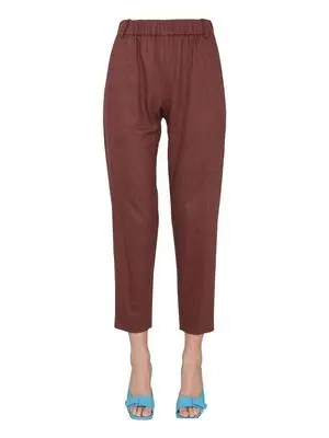 ALYSI Elegant Cigarette Pants - Brown
