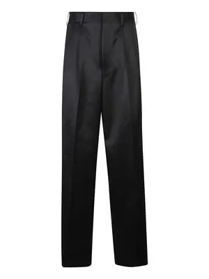 Junya Watanabe Wool Viscose Trousers With Belt Loops - Black