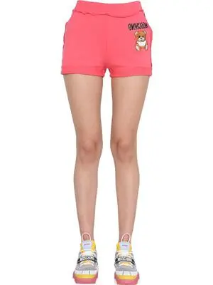 Moschino Teddy Bear Print Mini Shorts - Fuchsia