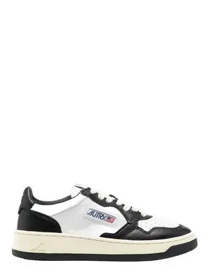 AUTRY AUTRY Two-Tone Perforated Leather Sneakers Nero
