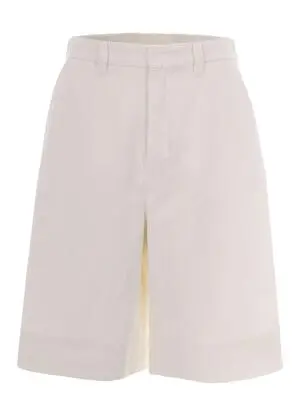 Max Mara Cotton Linen Blend Shorts - Bianco