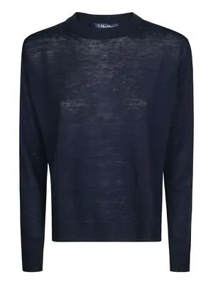 Max Mara Lightweight Linen Sweater - Blu