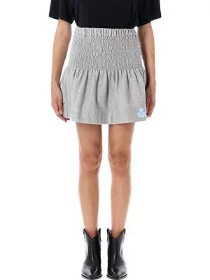 MARANT ETOILE Paintcifica Mini Skirt - Grey Ice Blue