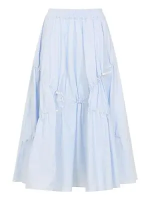 Moschino A-line Midi Skirt With Tie Detailing - Blue