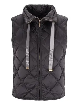 Max Mara Quilted Zip-up Vest - Grigio Scuro