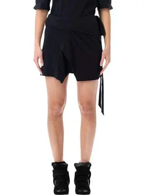 MARANT ETOILE Contemporary Mini Wrap Skirt - Black