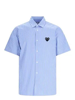 Play Comme Des Garcon T-shirt With Back Emblem - Stripe