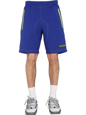 Moschino Print Jersey Track Shorts - Blue