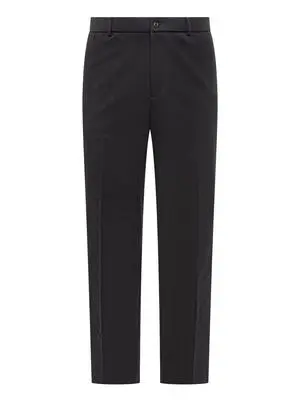 Moncler Tailored Cotton Blend Trousers - Blu