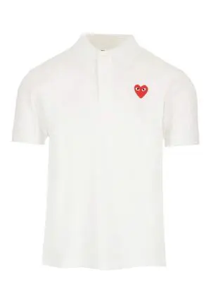 Play Comme Des Garcon Emblem Graphic Tee For Ss25 - White