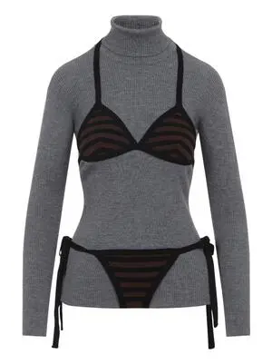 Moschino Virgin Wool Turtleneck - Grey