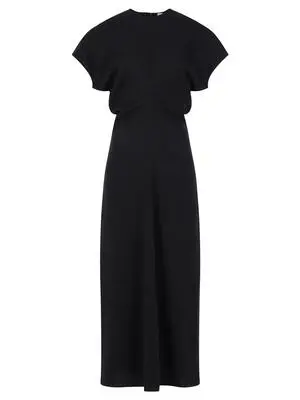 TOTEME Slouch Waist Wool Dress - Black