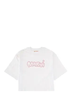 Marni Organic Cotton T-shirt With Logo - White
