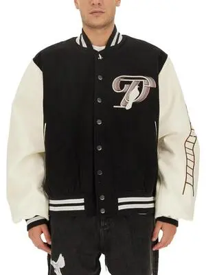 3.PARADIS Embroidered Logo Jacket - Black