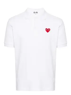 Play Comme Des Garcon Emblem T-shirt For - White