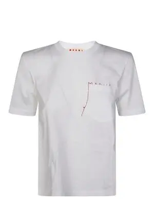 Marni Pocket Logo T-shirt - Bianco