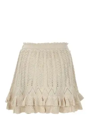 MARANT ETOILE Nelle" Crochet Miniskirt - Ivory