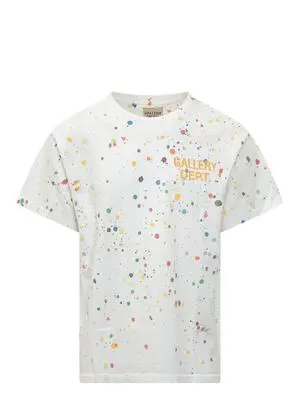 GALLERY DEPT. Graphic Paint Splatter Cotton T-shirt - Clean White