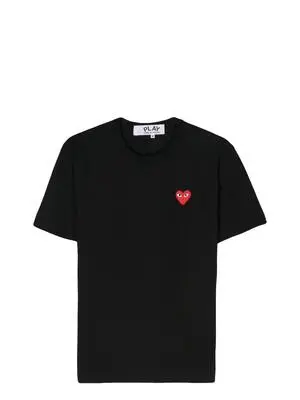 Play Comme Des Garcon Emblem Knit T-shirt For - Black
