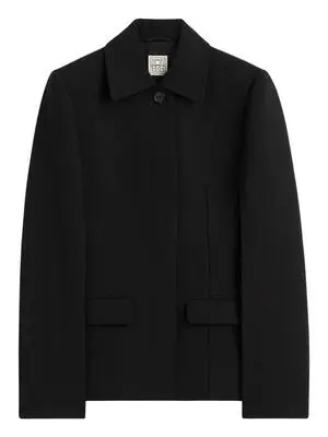 TOTEME Single-breasted Jacket With Spread Collar And Flap Pockets - Black