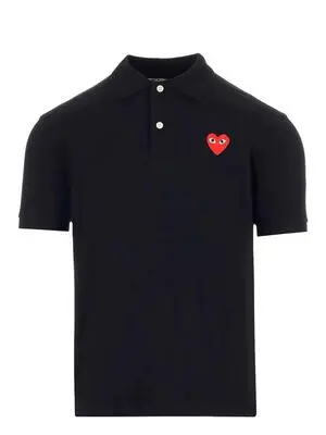 Play Comme Des Garcon Emblem Knit T-shirt - Black