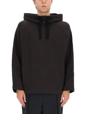 LEMAIRE Wool Cotton Blend Hoodie - Grey