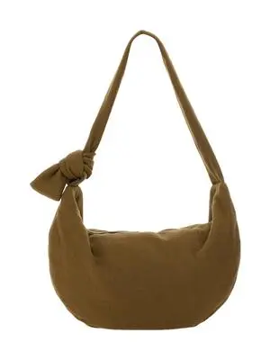 ALYSI Mini Shoulder Bag With Knot Detail - Military Green