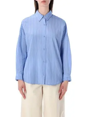 SESSUN Dazik Striped Shirt With Drop Shoulders - Modern Azul