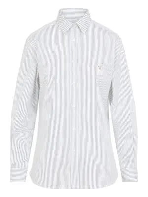 Moschino MOSCHINO Chic Cotton Shirt With Classic Collar And Striped Pattern White