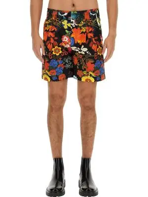 Moschino Bermuda Shorts With Floral Pattern - Multicolour